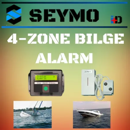 Wireless programmable 4 zone bilge alarm