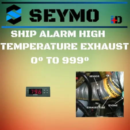 Programmable engine exhaust temperature alarm for ships